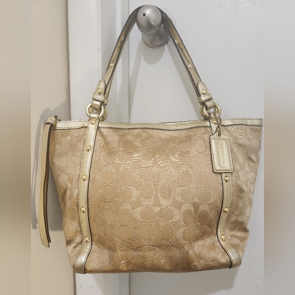Coach | Bags | Coach Gold Tote | Poshmark